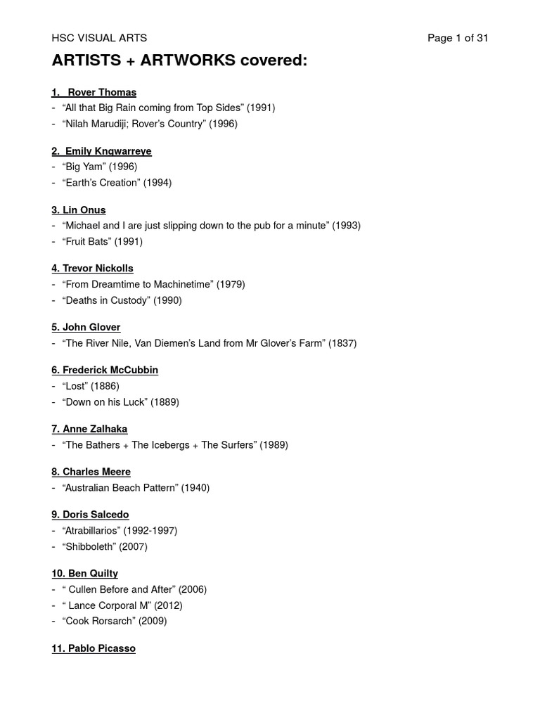 HSC Visual Art Notes | PDF | Paintings | Indigenous Australians