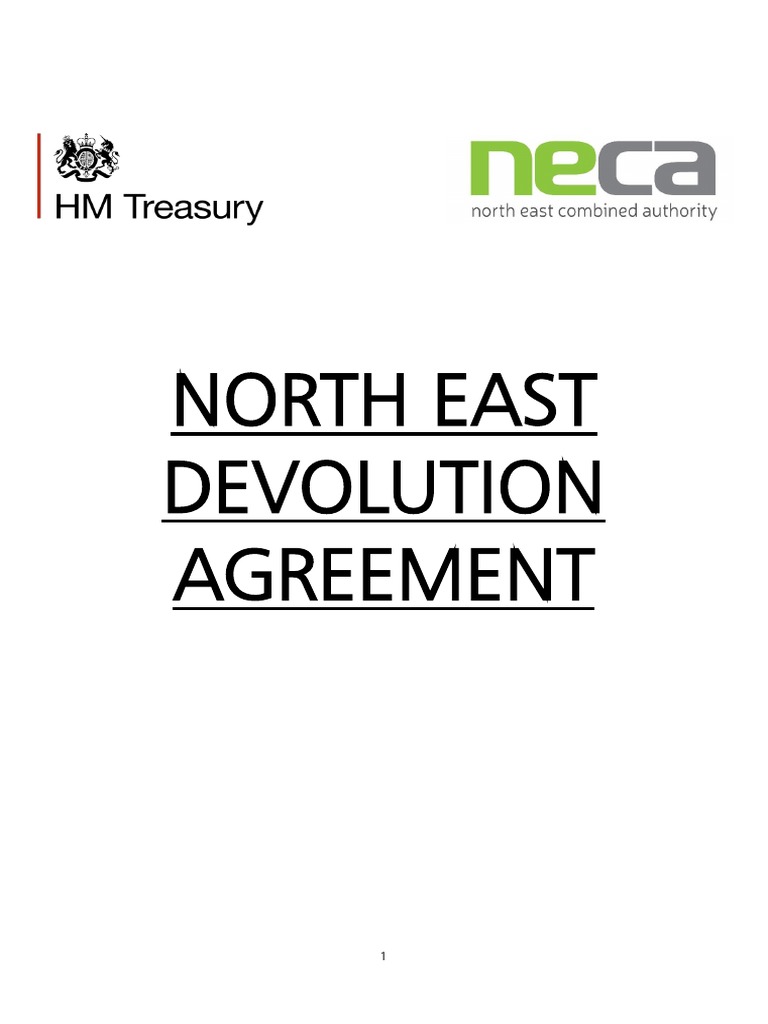 North East Devolution Agreement | PDF | Business | Law