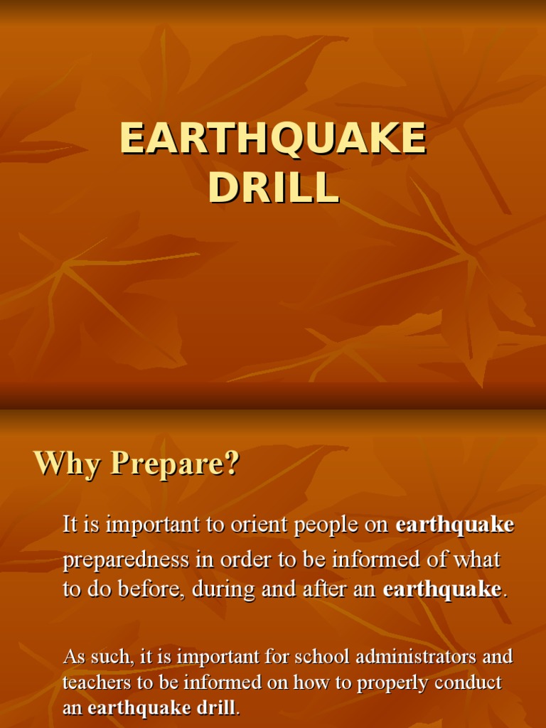 School Earthquake Drill Procedures | PDF | Fire Safety | Classroom