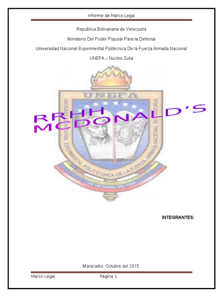 RRHH Mcdonalds Misión Vision Objetivos | PDF | Mc Donald's | Business