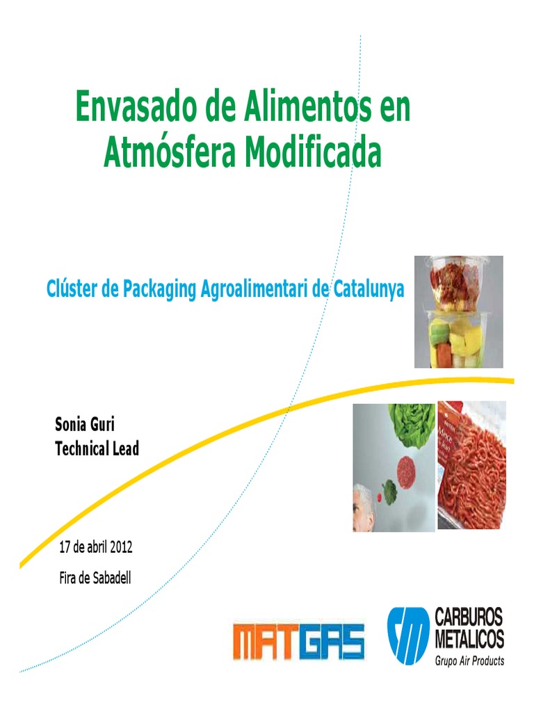 Envasado de Alimentos en MAP | PDF | Dióxido de carbono | Carne