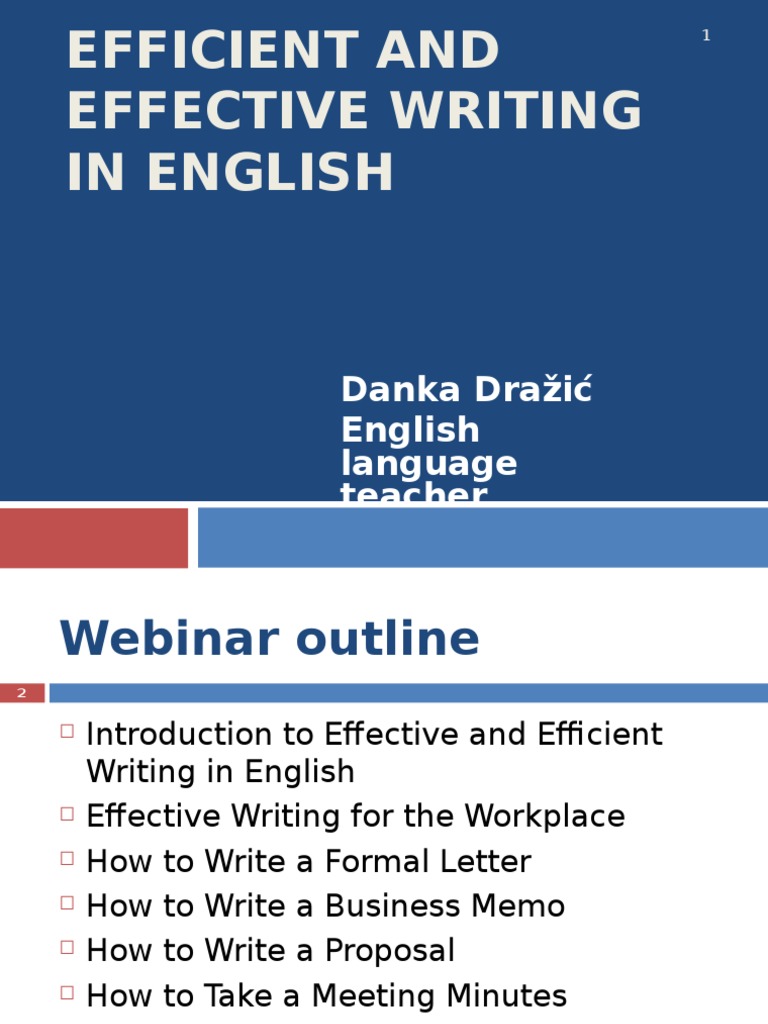 Efficient and Effective Writing in English | PDF | Memorandum ...