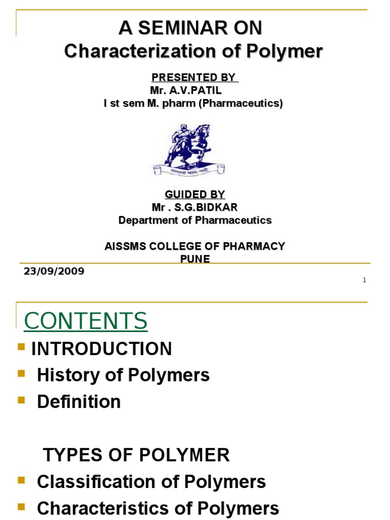 Characterization of Polymer | PDF | Polymers | Differential Scanning ...