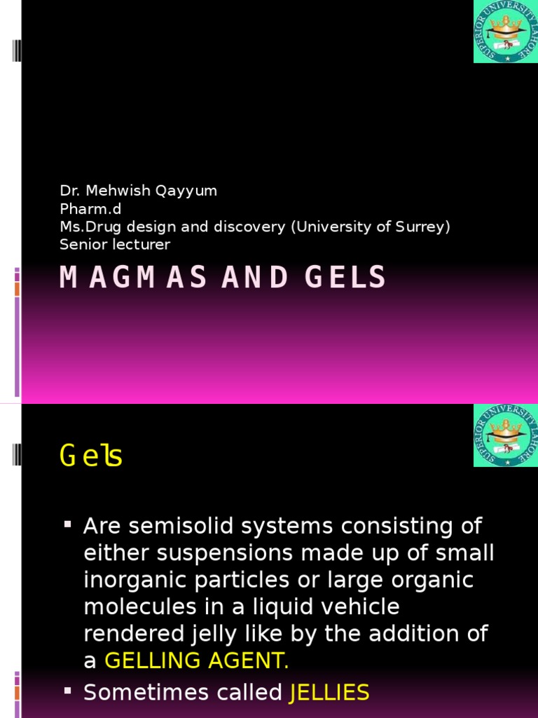 Magmas and Gels: Dr. Mehwish Qayyum Pharm.d Ms - Drug Design and ...