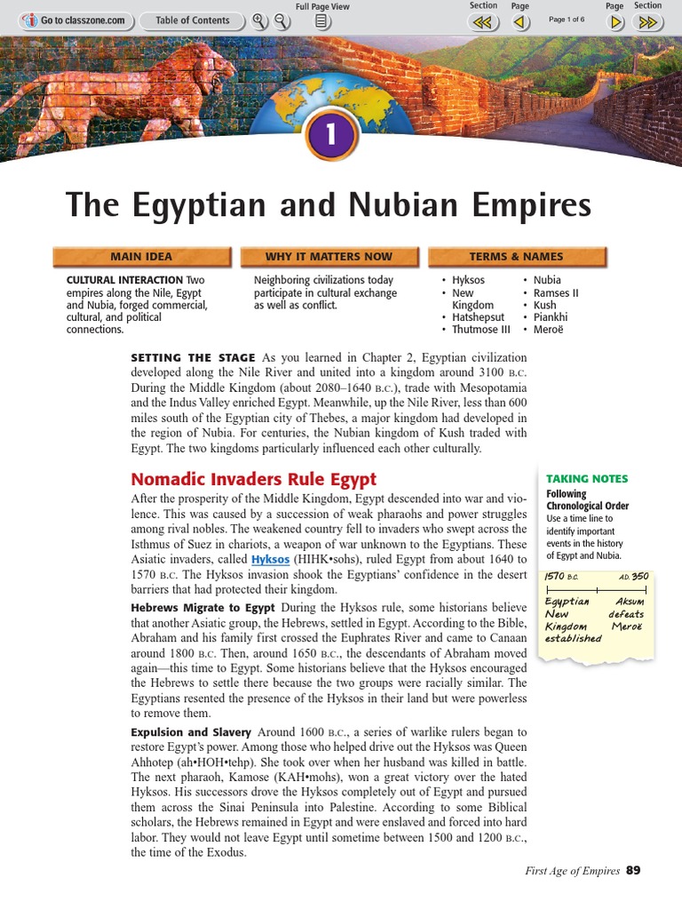 CH 4 Sec 1 - The Egyptian and Nubian Empires PDF | PDF | Hatshepsut ...