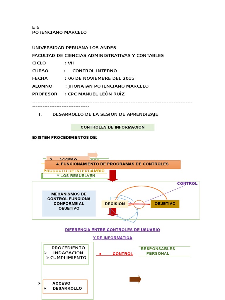 Potenciano Control Interno Clases E6 | PDF