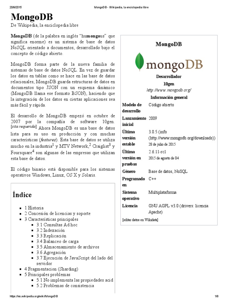 MongoDB Informcion Completa | PDF | Mongo Db | Áreas de informática