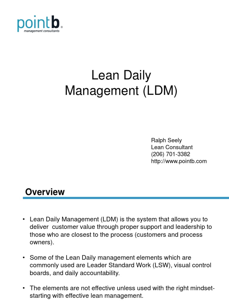 Lean Daily Management | PDF | Lean Manufacturing | Inventory