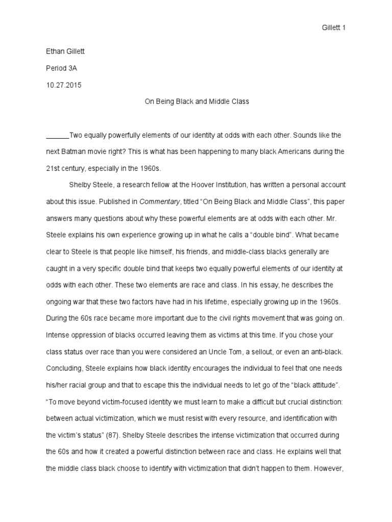 On Being Black and Middle Class | PDF | Race (Human Categorization ...