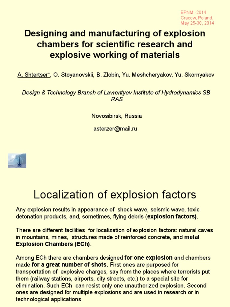 Design& Manufacturing of Explosion Chambers | PDF | Shell (Projectile ...