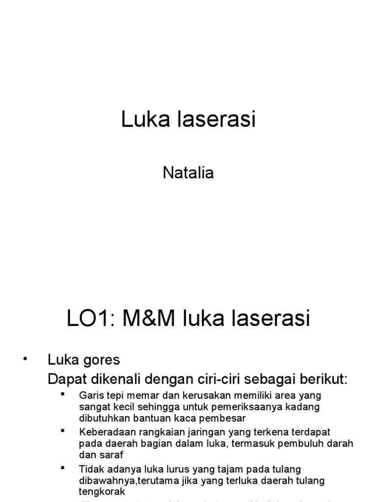 Luka Laserasi | PDF