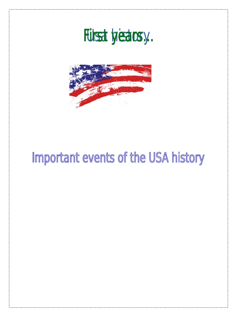Usa History (First Years) | PDF