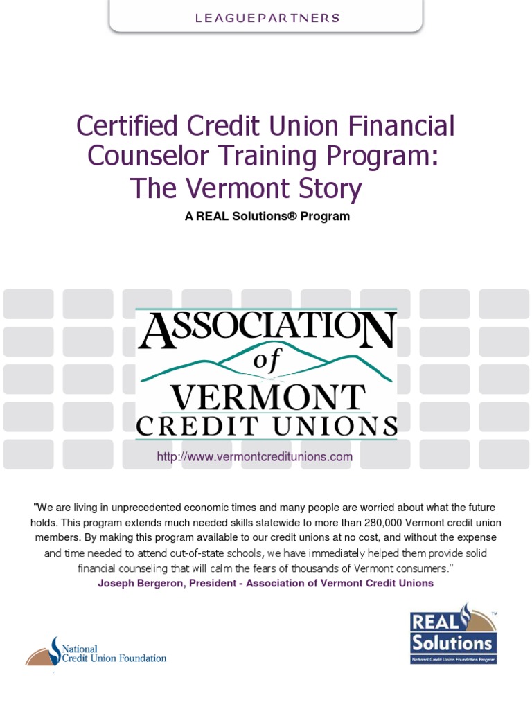 Certified Credit Union Financial Counselor Training Program: The ...