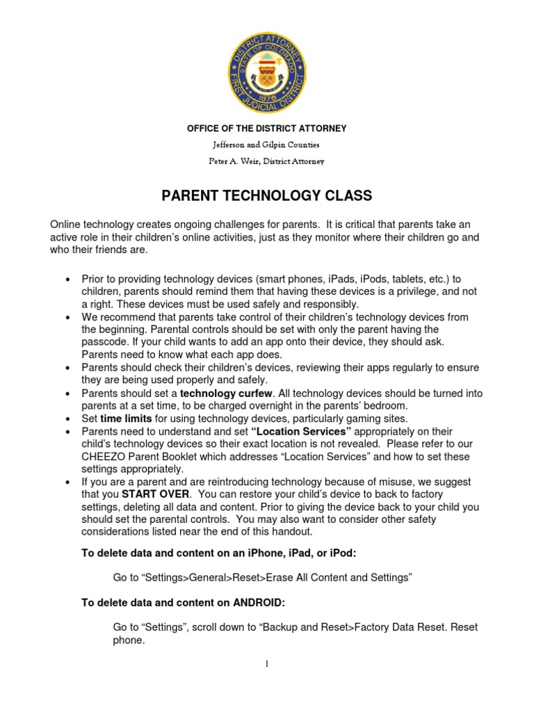 Parental Guidance for Technology Use | PDF