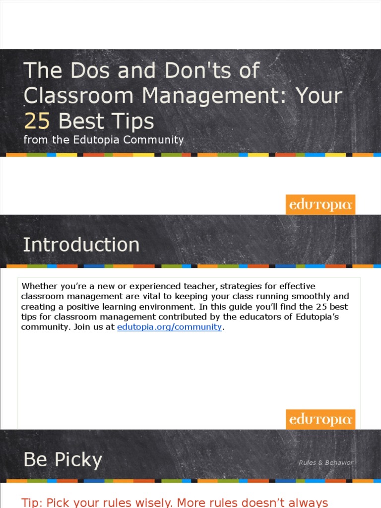 25 Essential Classroom Management Tips | PDF | Wellness