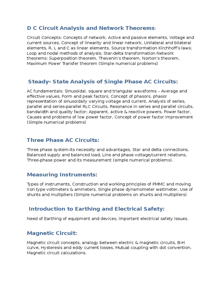 DC Circuit Analysis and Theorems Guide | PDF | Electrical Network ...