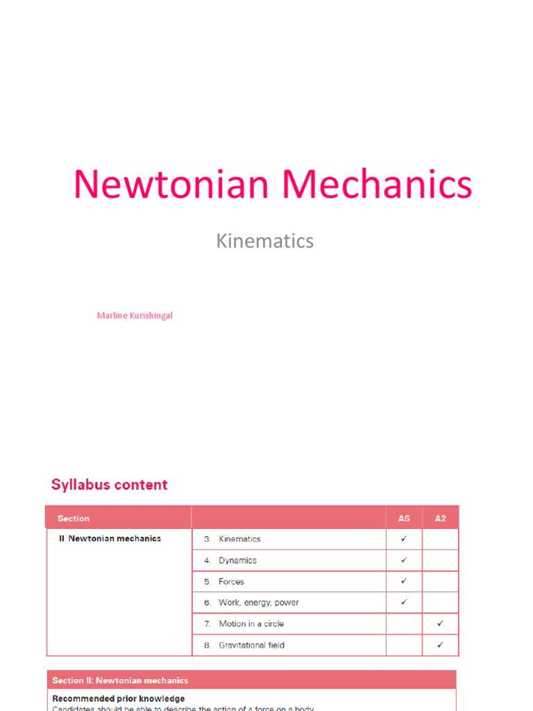 Kinematics Overview for High School Physics | PDF | Velocity | Acceleration