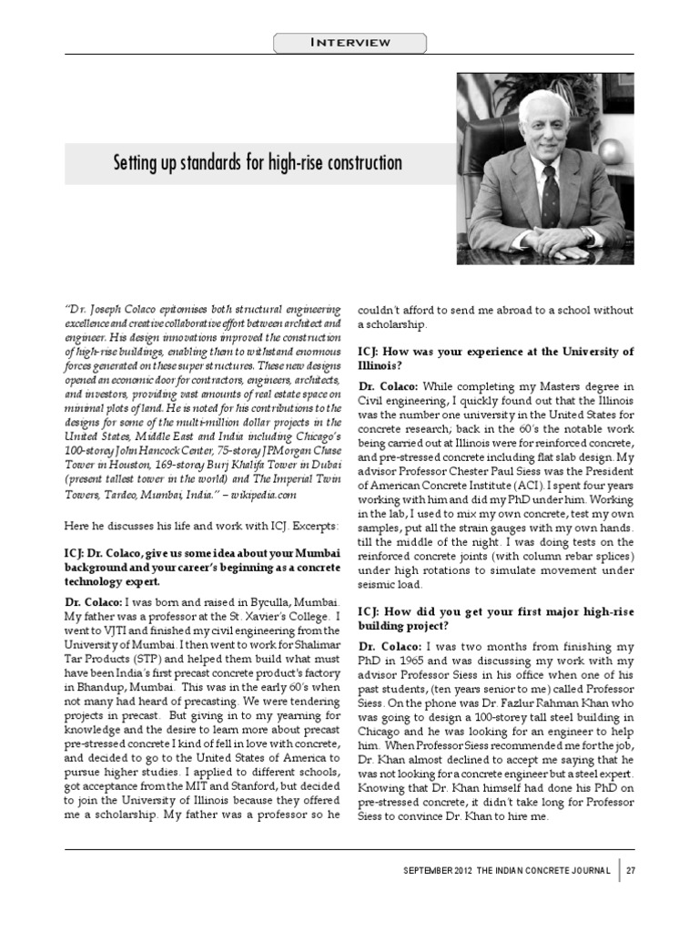 Setting Up Standards For High-Rise Construction | PDF | Structural ...