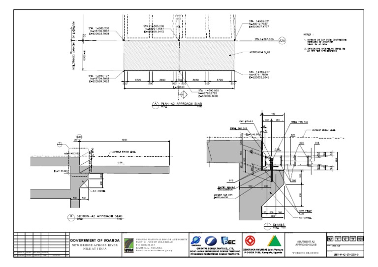 ABUTMENT A2 - Approach Slab Details | PDF