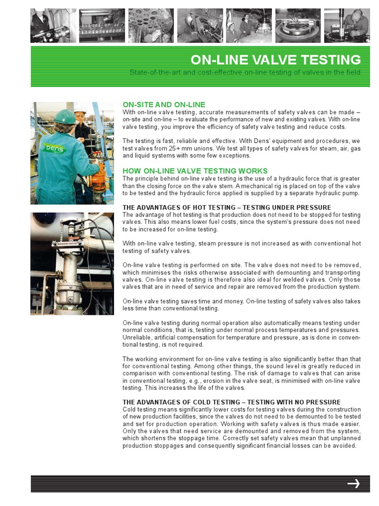 Ventilprovning On Line Safety Valve Test | PDF | Valve | Safety