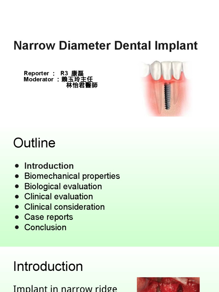 康磊 Narrow Diameter Dental Implants | PDF | Dental Implant | Strength Of ...