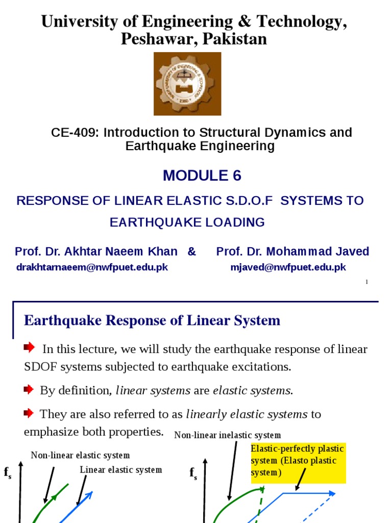 Module 6 Structure Dynamics | PDF | Earthquakes | Force