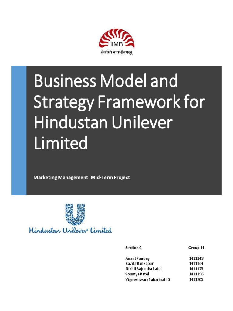 Business Model and Strategy Framework for HUL | Unilever | Brand