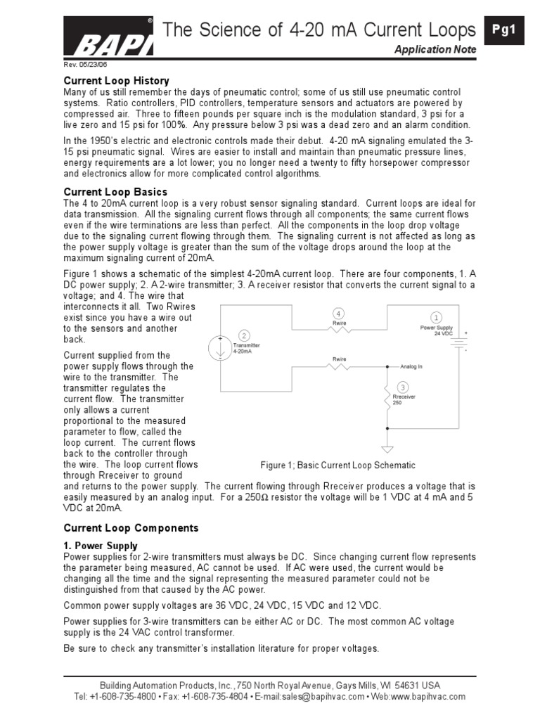 Science of 4 20 MA Current Loop | PDF | Electrical Resistance And ...
