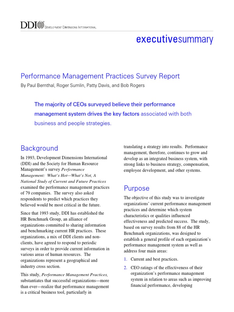 Performance Management Practices | PDF | Performance Management ...