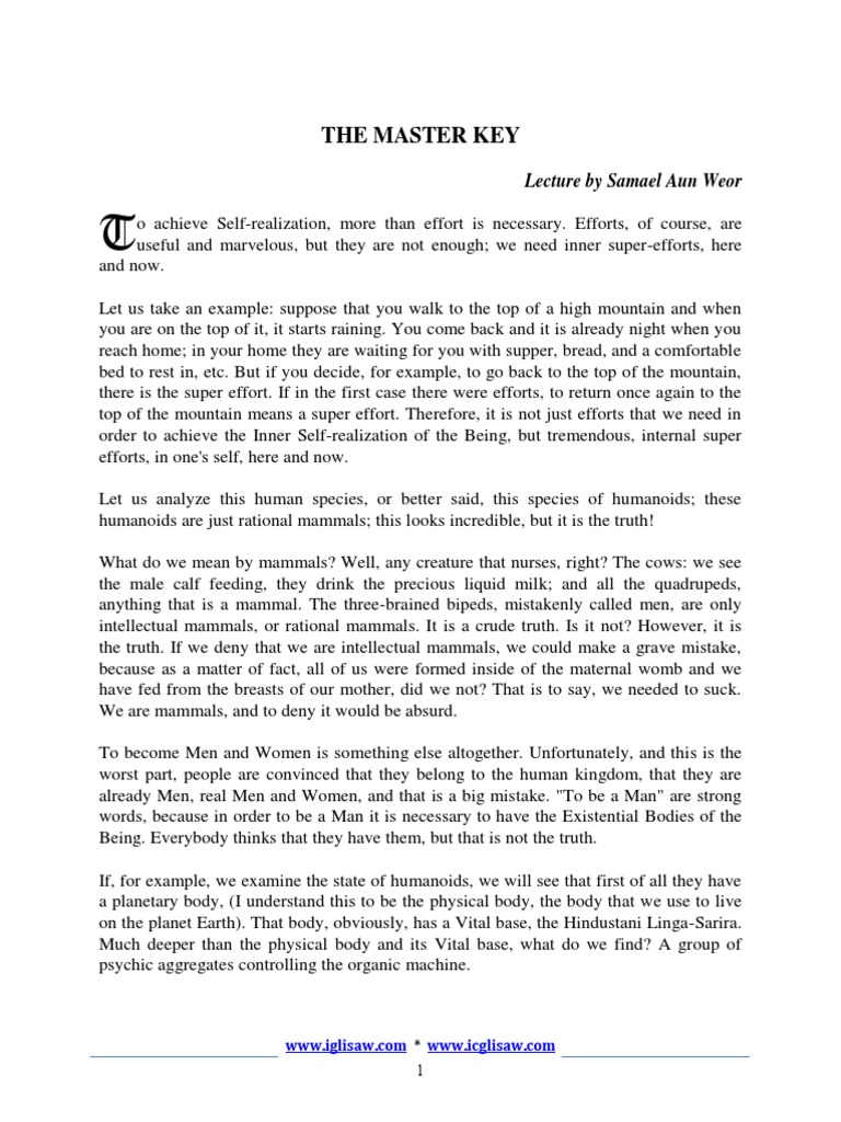 The Master Key | Download Free PDF | Consciousness | Chakra