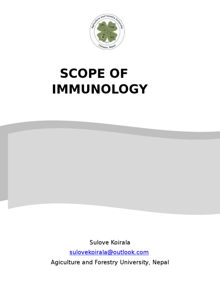 Scope of Immunology | PDF | Immune System | Influenza A Virus Subtype H5 N1