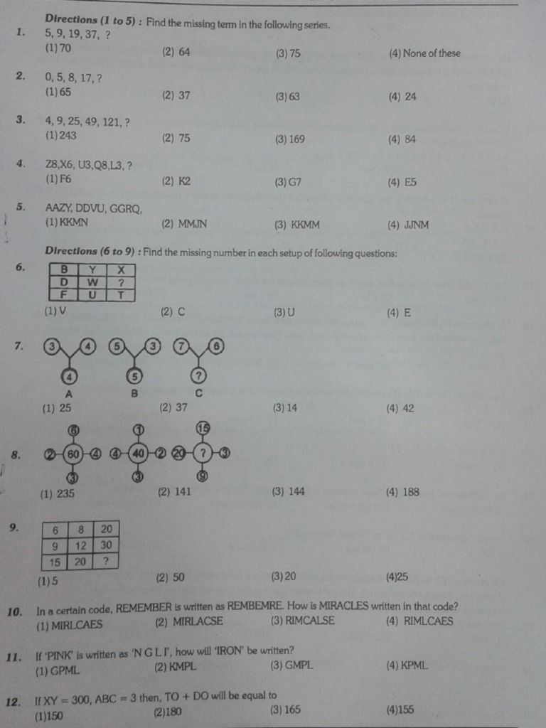 NTSE Sample Paper II | PDF