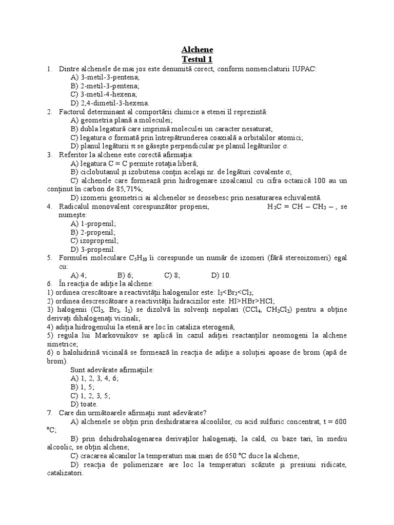 Alchene (Teste) | PDF