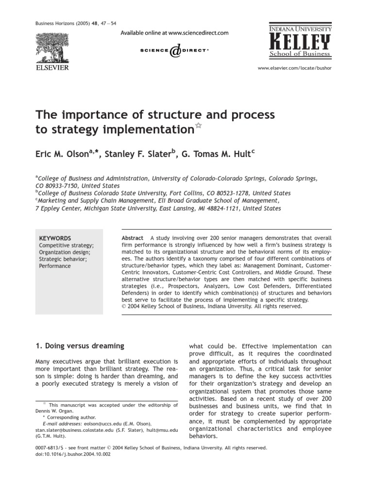 Importance Structure Process | PDF