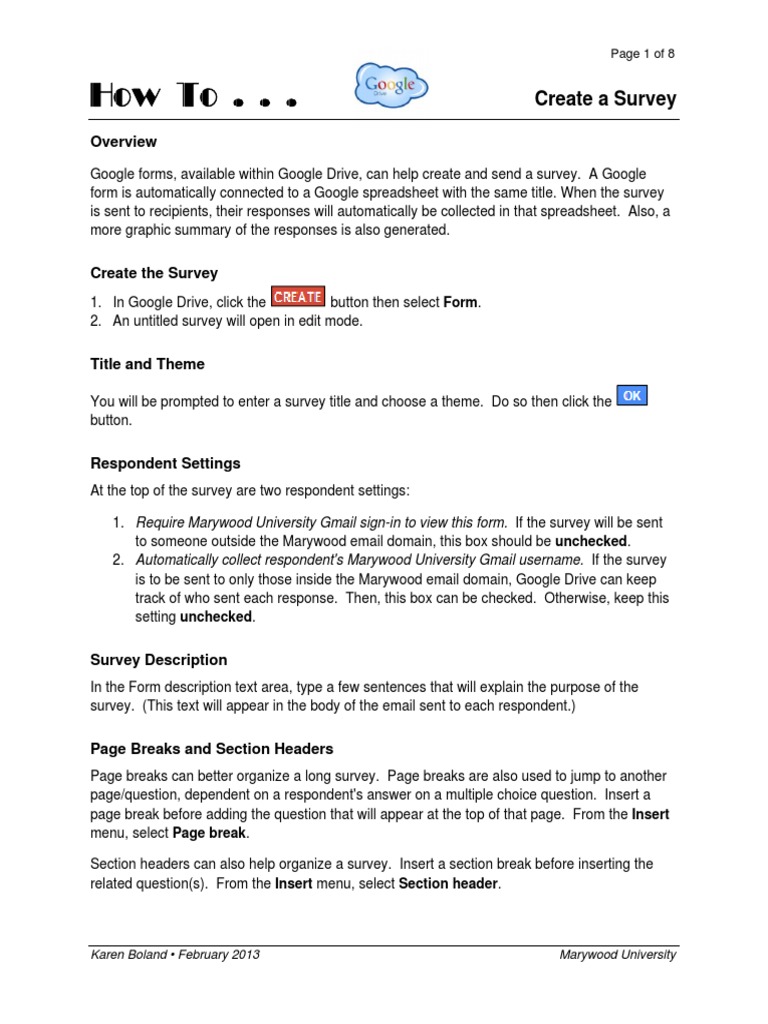 How To - . .: Create A Survey | PDF | Gmail | Online Services