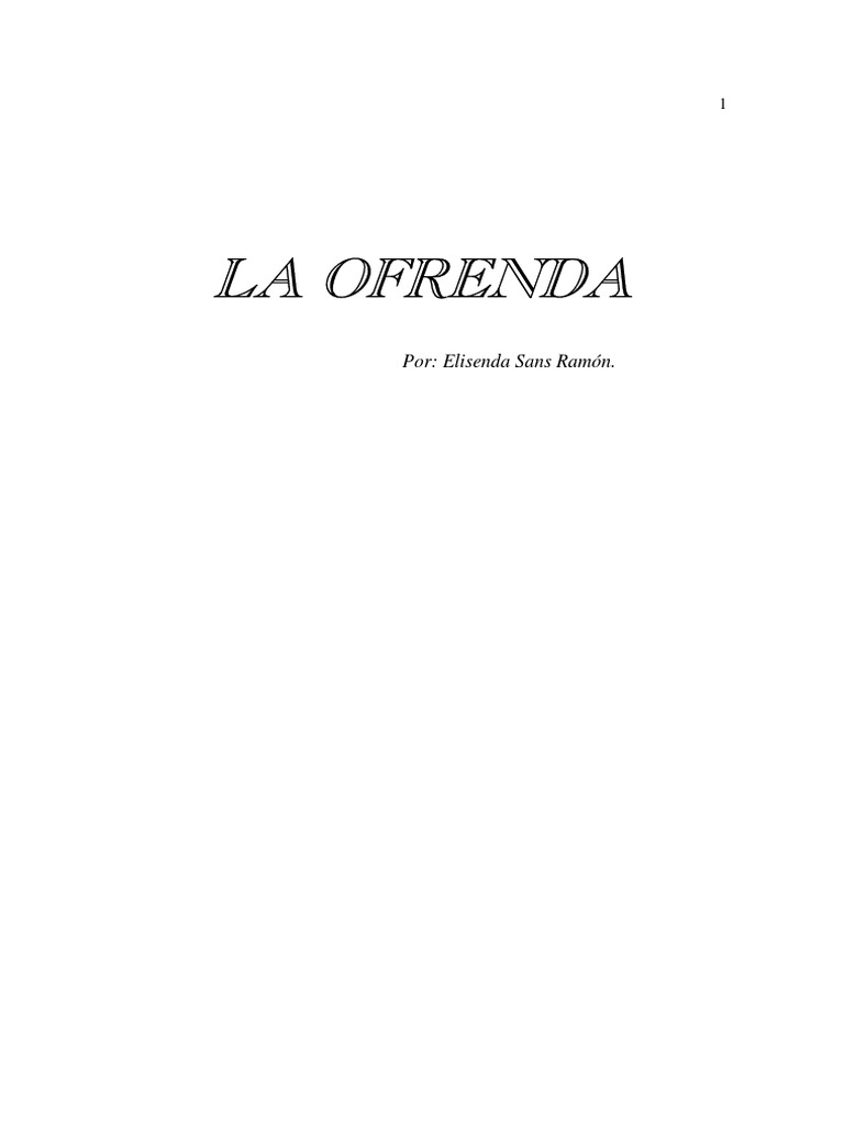 La Ofrenda | PDF | Expiación en el cristianismo | Sacrificio