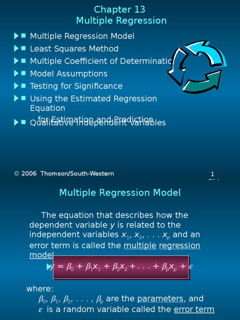 Multiple Regression | PDF | Errors And Residuals | Multicollinearity