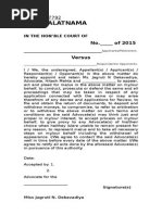 Vakalatnama Supreme Court | PDF | Supreme Courts | Supreme Court Of India