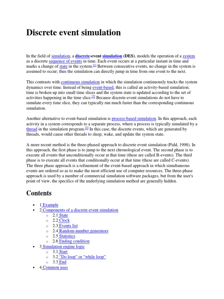 Discrete Event Simulation | PDF | Applied Mathematics | Systems Science