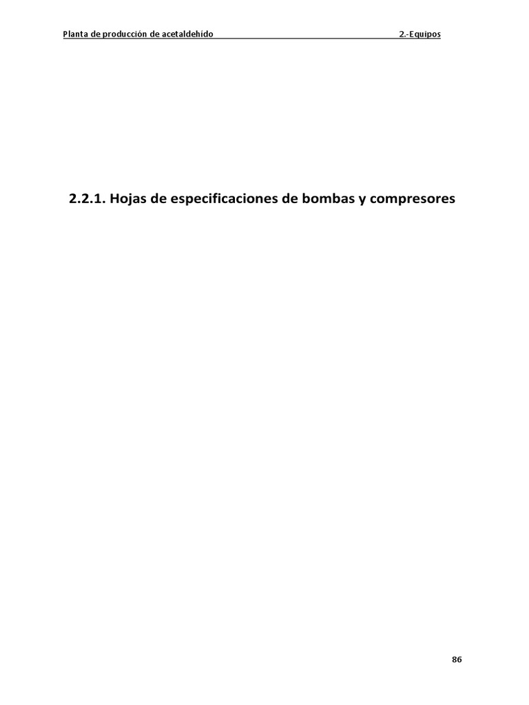 001 Hojas de Especificaciones de Bombas y Compresores | PDF | Scada ...