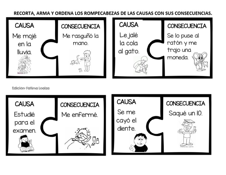 Hoja De Trabajo De Causa Y Efecto De Quinto Grado Hojas De Trabajo Y