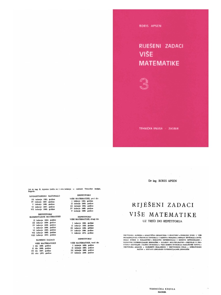 Boris Apsen - Reseni Zadaci Vise Matematike 3 | PDF