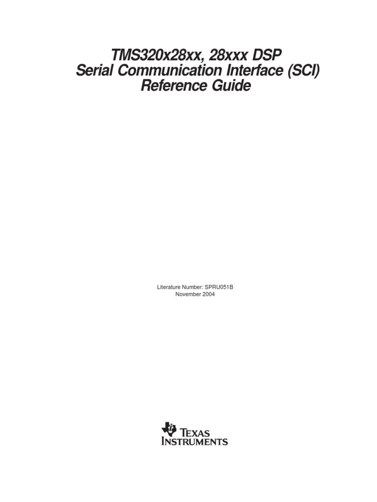 TMS320x28xx, 28xxx DSP Serial Communication Interface (SCI) Reference Guide | PDF | Computing ...