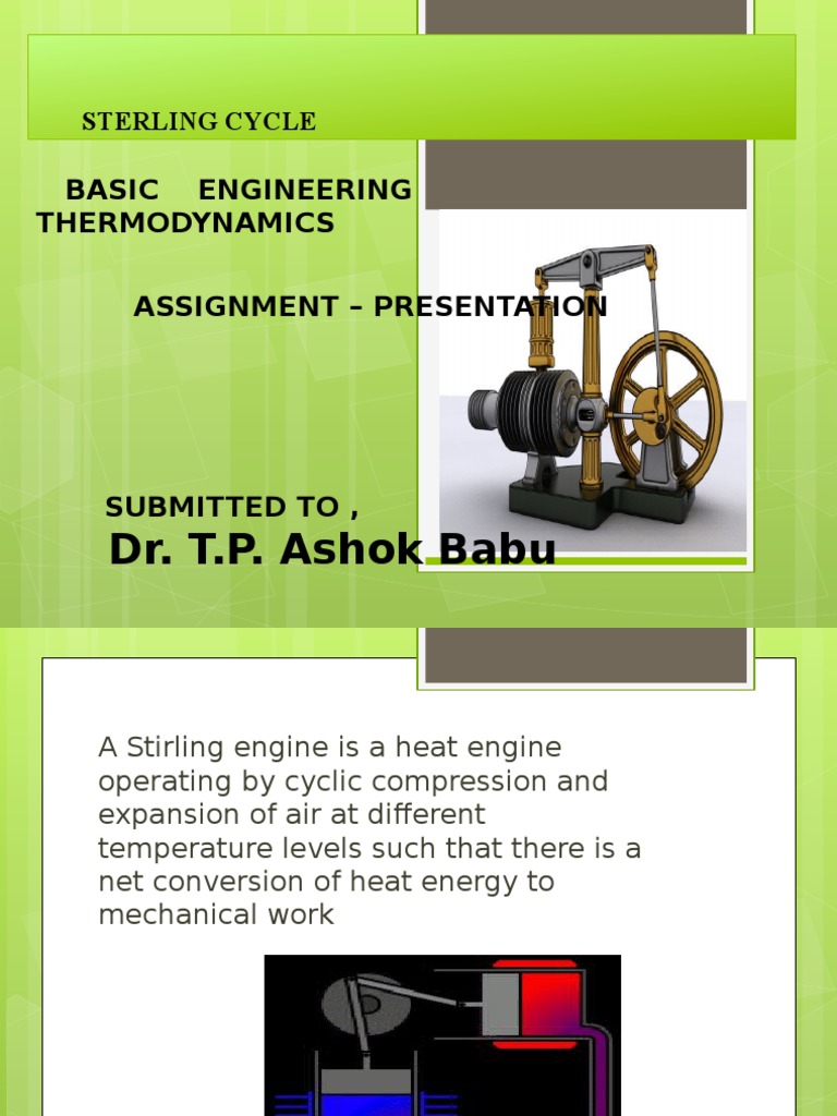 Dr. T.P. Ashok Babu: Basic Engineering Thermodynamics Assignment ...