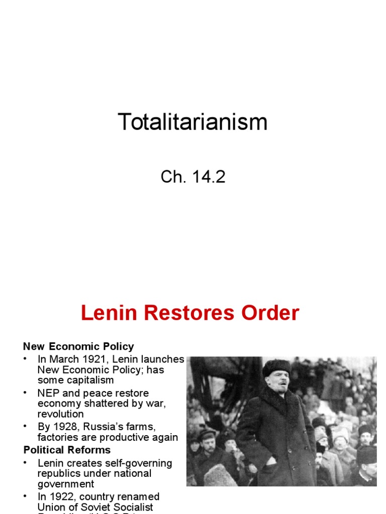 Ch. 14.2 - Totalitarianism | PDF | Joseph Stalin | Vladimir Lenin