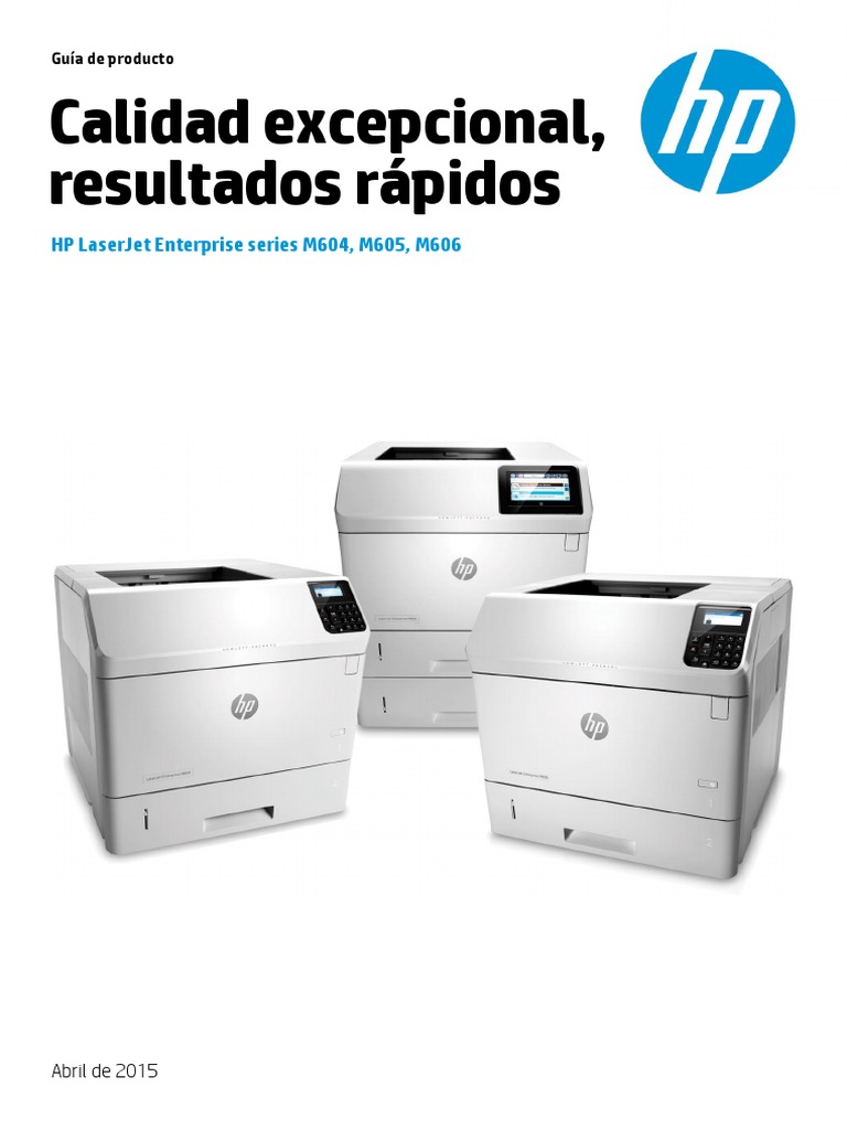 HP LaserJet Enterprise M606 | PDF | Impresora (Computación) | Teléfonos ...