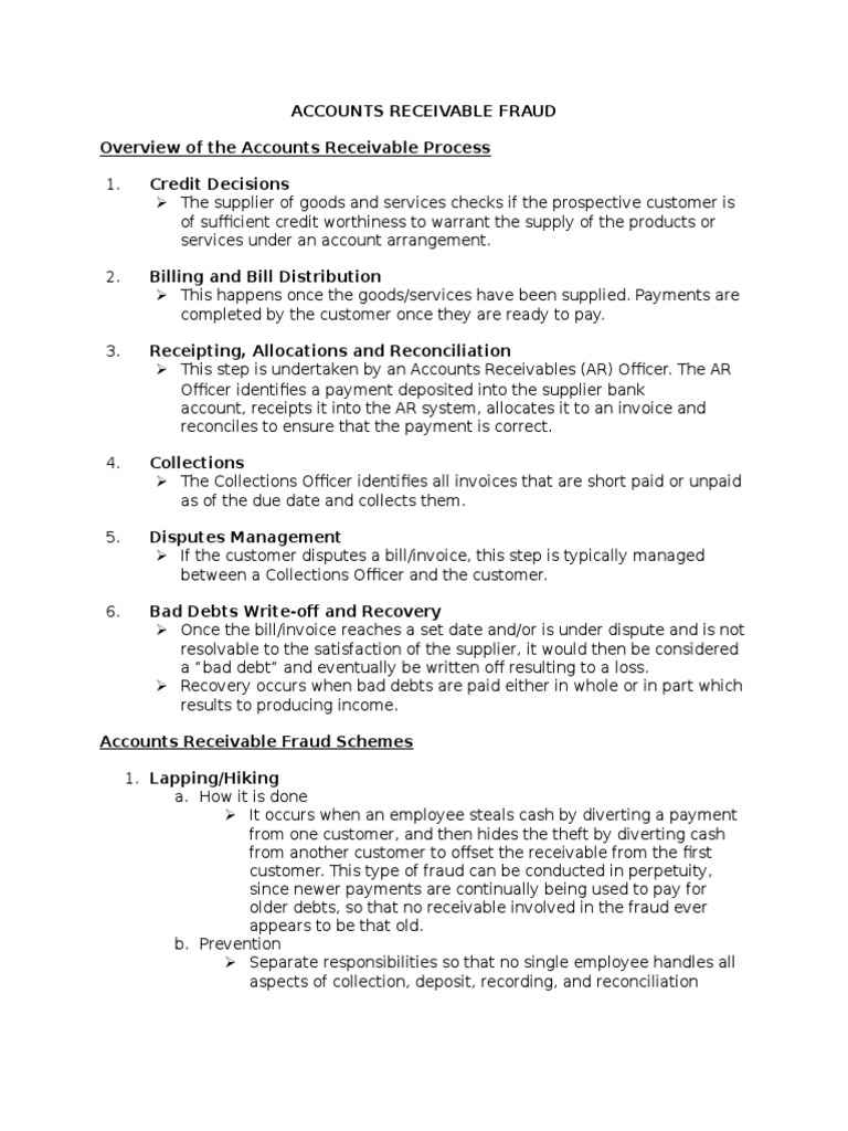 Accounts Receivable Fraud | PDF | Cheque | Deposit Account