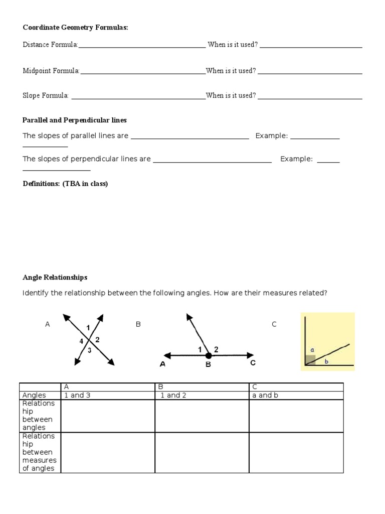 Coordinate Geometry Formulas Guide | PDF