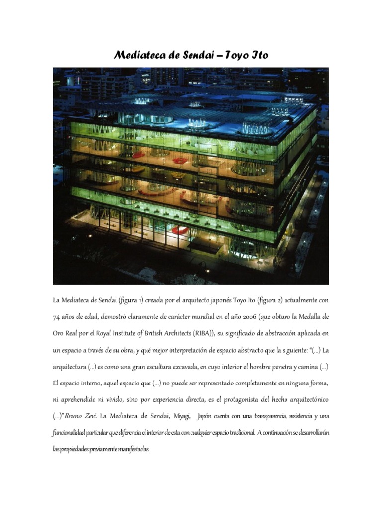 Mediateca de Sendai - Scribd | PDF | Museo | Arte abstracto