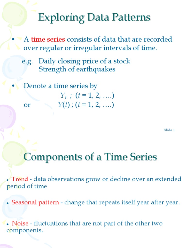 Exploring Data Patterns: Time Series | PDF | Errors And Residuals | Forecasting